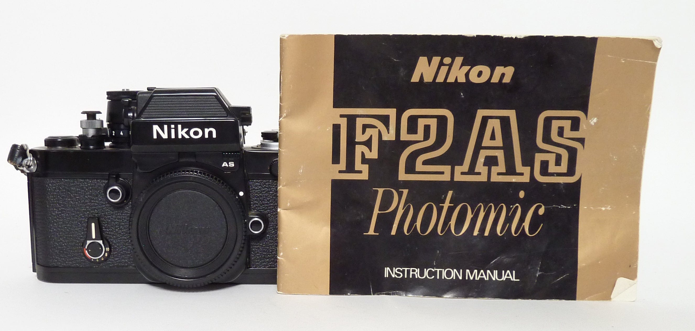 Nikon F2AS Black Body with working DP-12 Prism and Case – Camera Exchange
