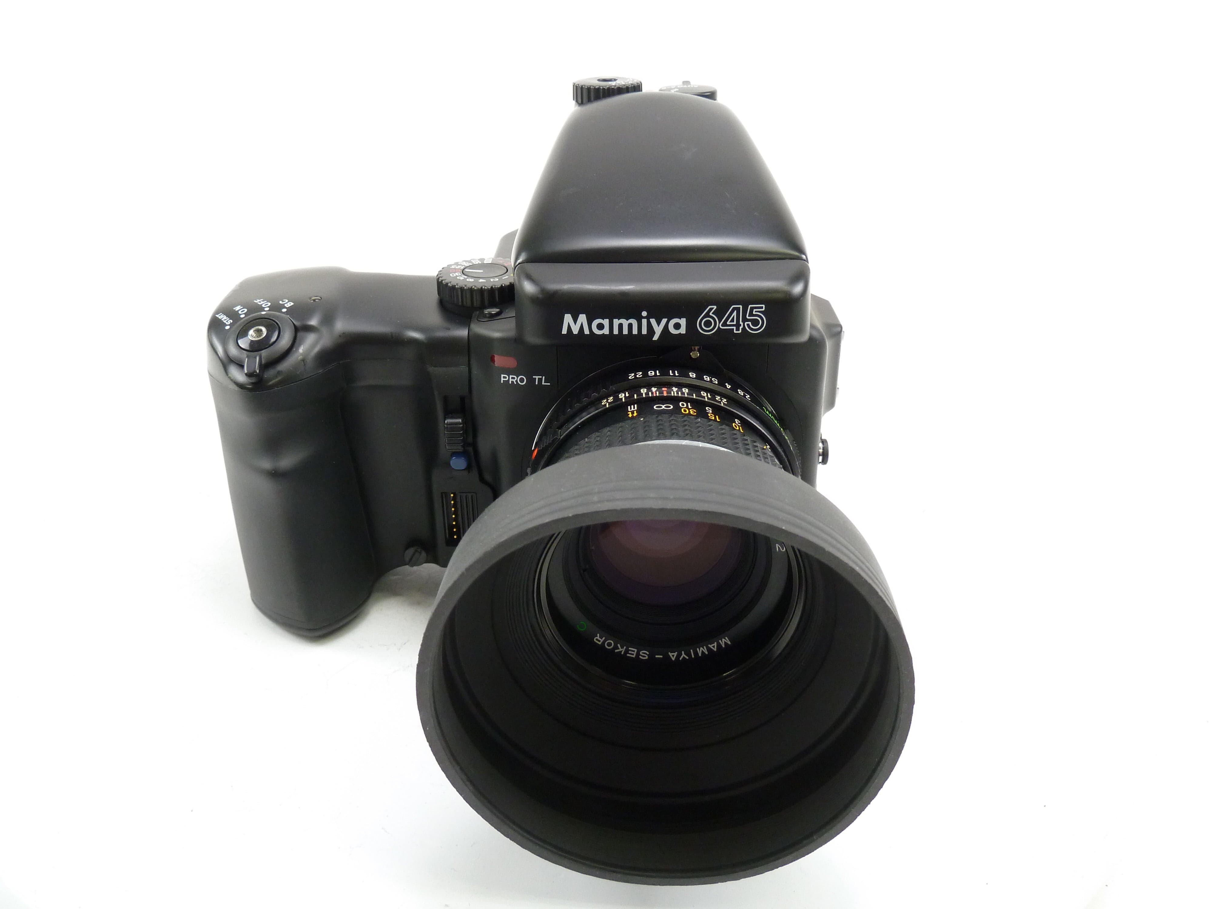 Mamiya 645 Pro TL Kit with AE Prism, 80MM F2.8 C, Motor Drive, and 120 – Camera Exchange