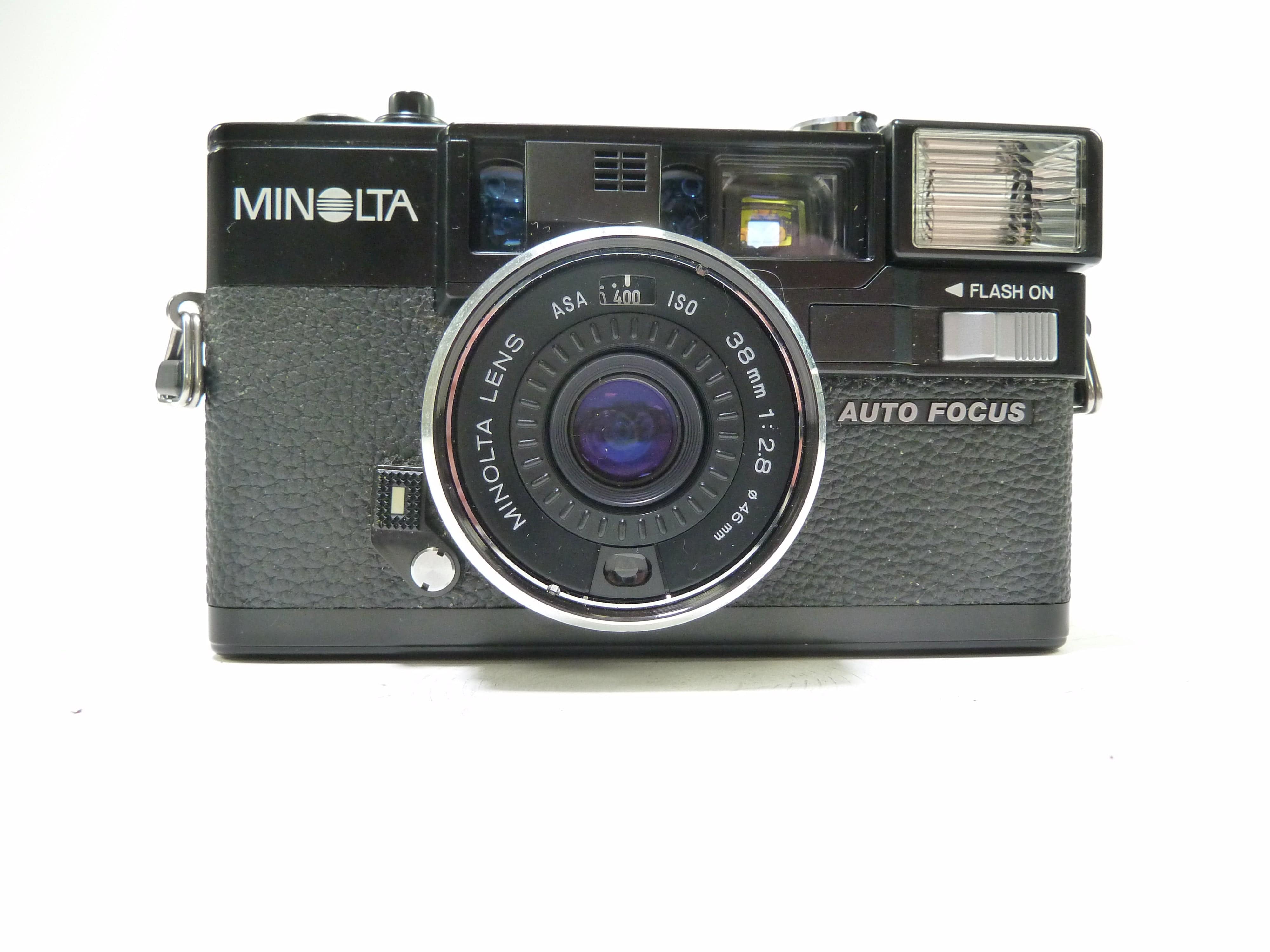 Minolta Hi Matic AF2 Point and Shoot 35mm Film Camera with 38mm f/2.8 – Camera Exchange