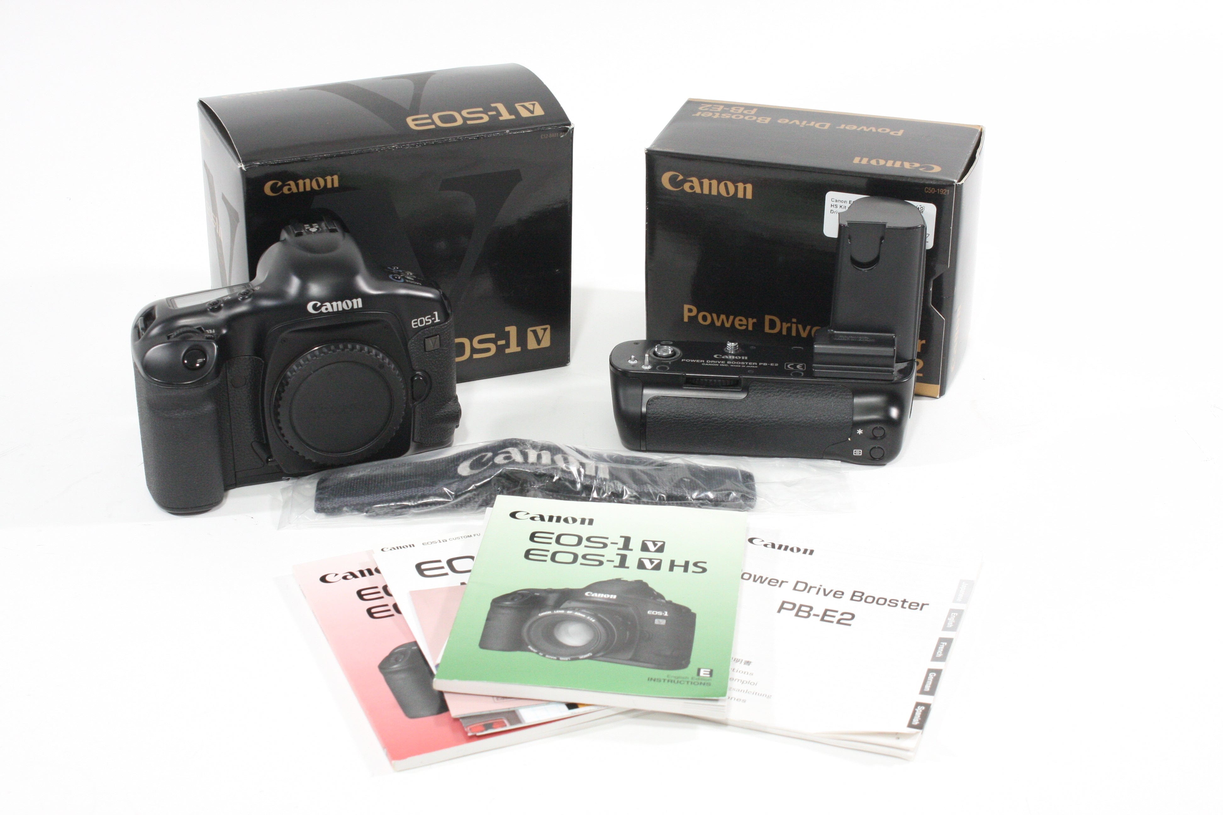Canon EOS-1 V Film Camera HS Kit with Canon Power Drive Booster PB-E2 ...