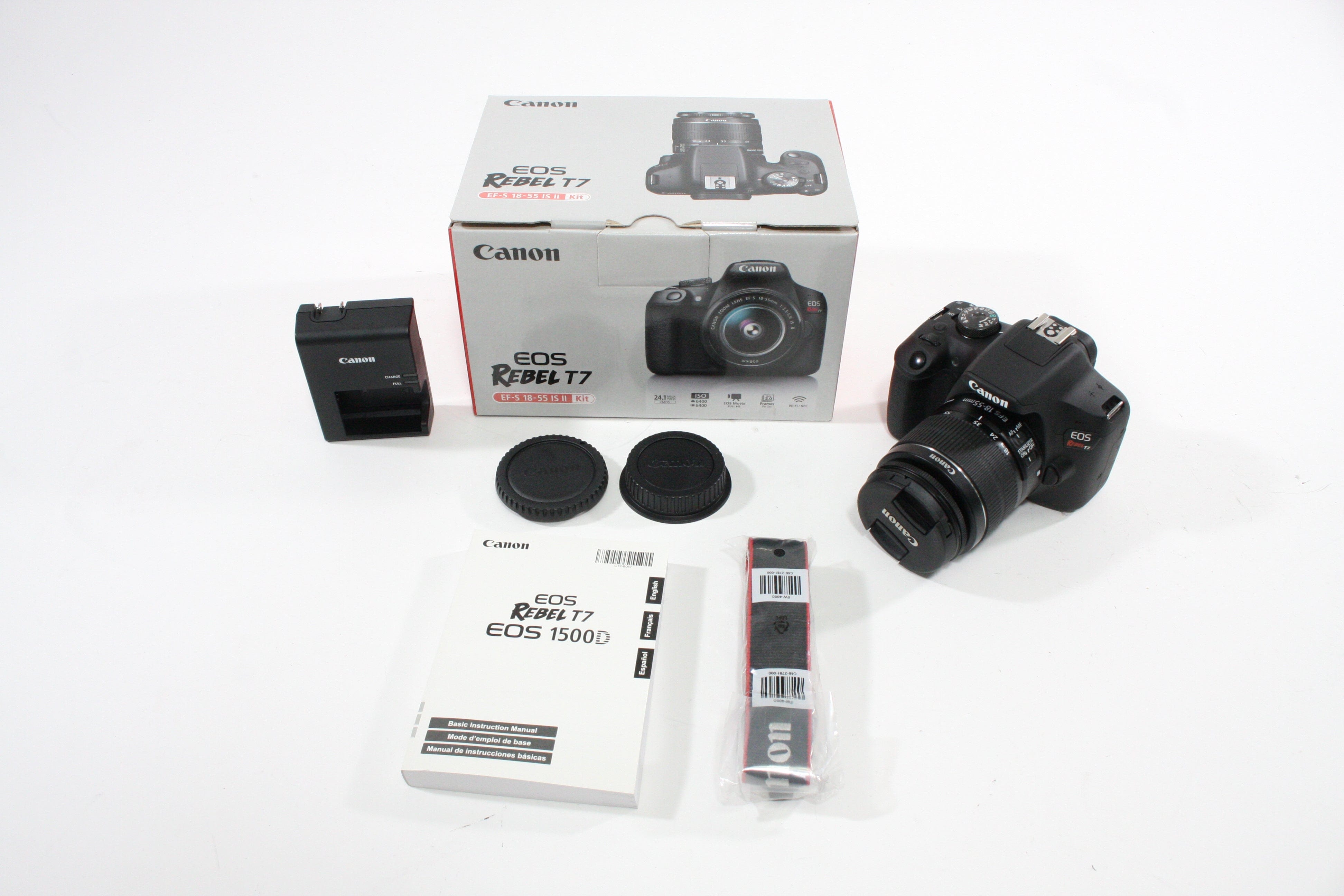 Canon EOS Rebel T7 with 18-55mm IS II Shutter Count 253 – Camera Exchange