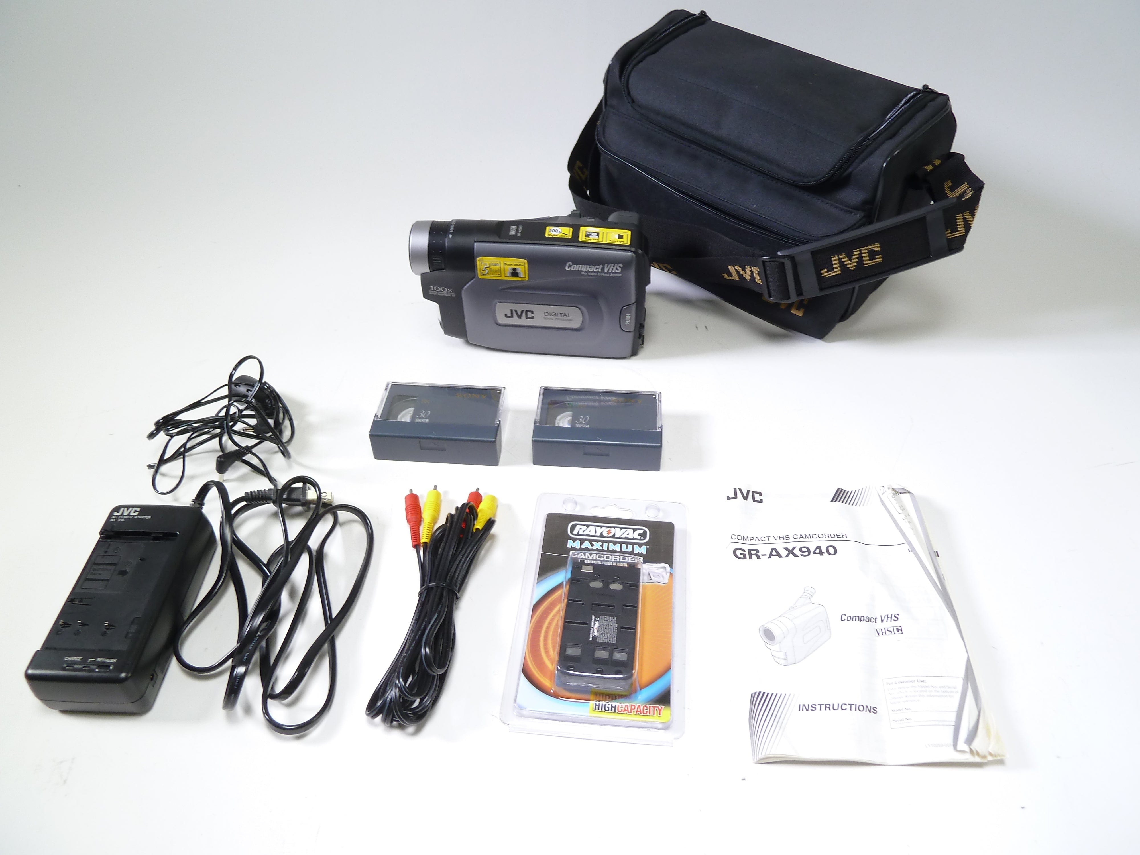 JVC VHS-C GR-AX9404 Camcorder w/ New Battery – Camera Exchange