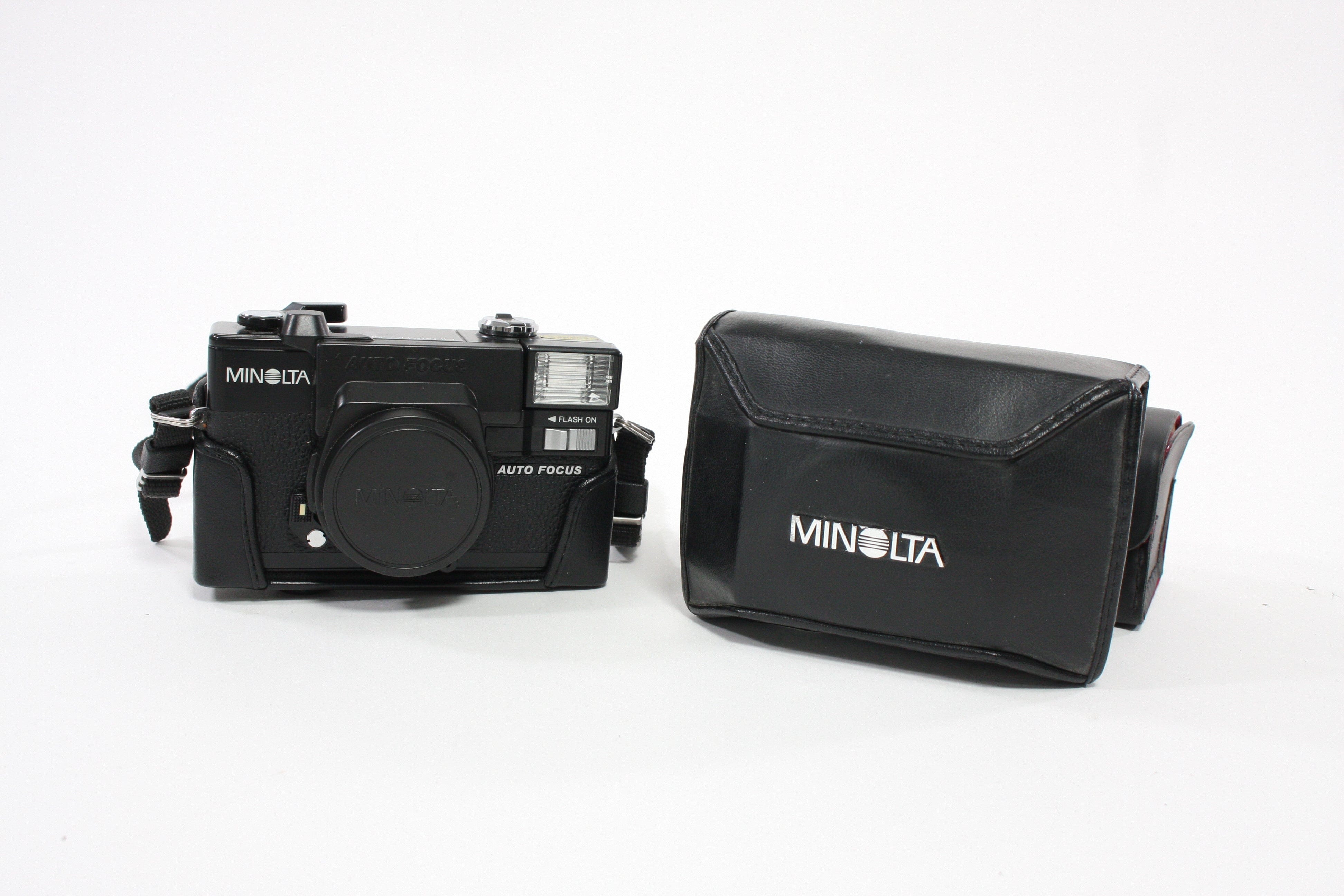 Minolta Hi-Matic AF2 with Case and Auxillary Lens – Camera Exchange