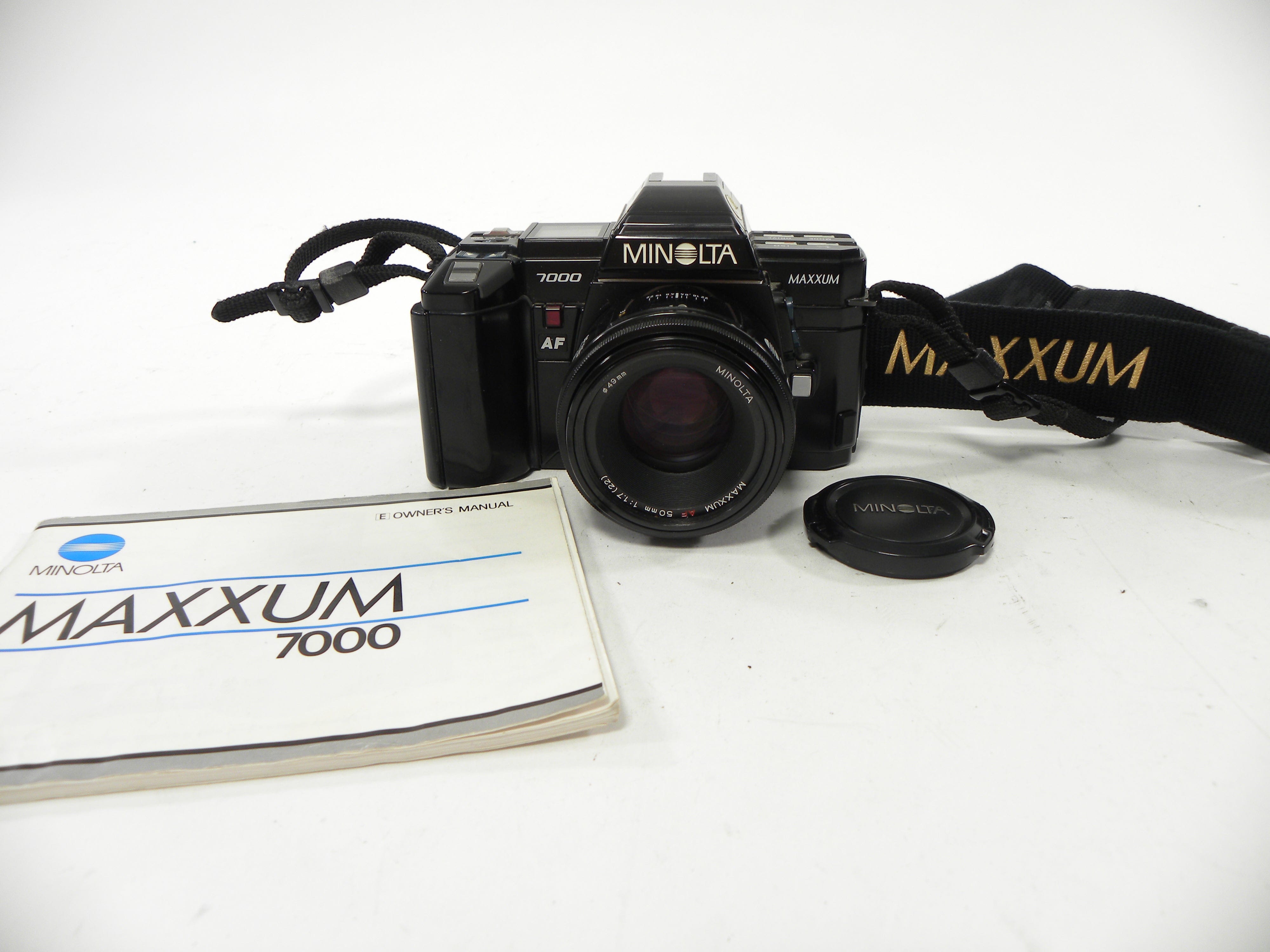 Minolta Maxxum 7000 35mm SLR w/Maxxum AF 50mm f1.7 – Camera Exchange