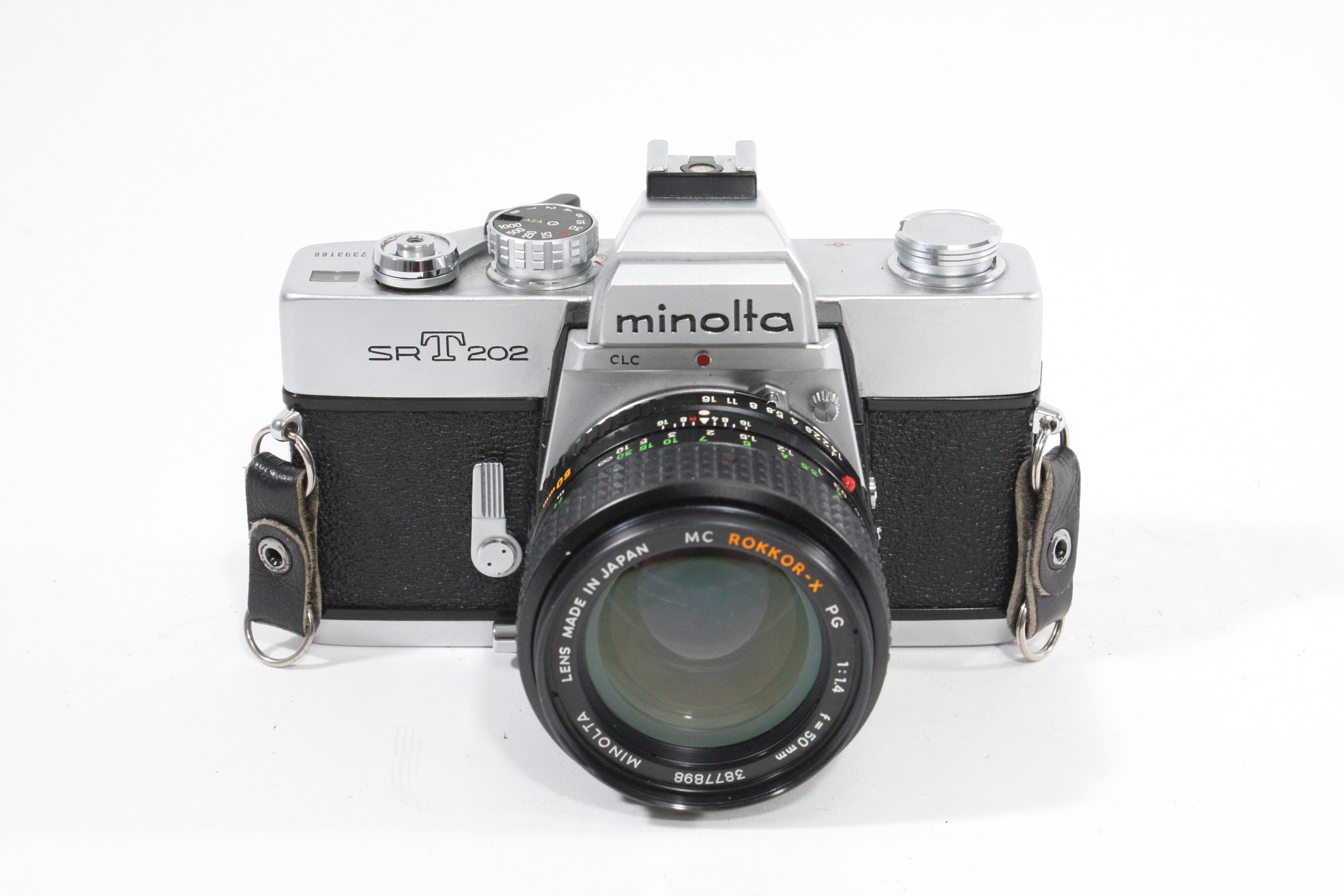 Minolta SRT 202 w/Rokkor-X 50mm F1.4 – Camera Exchange