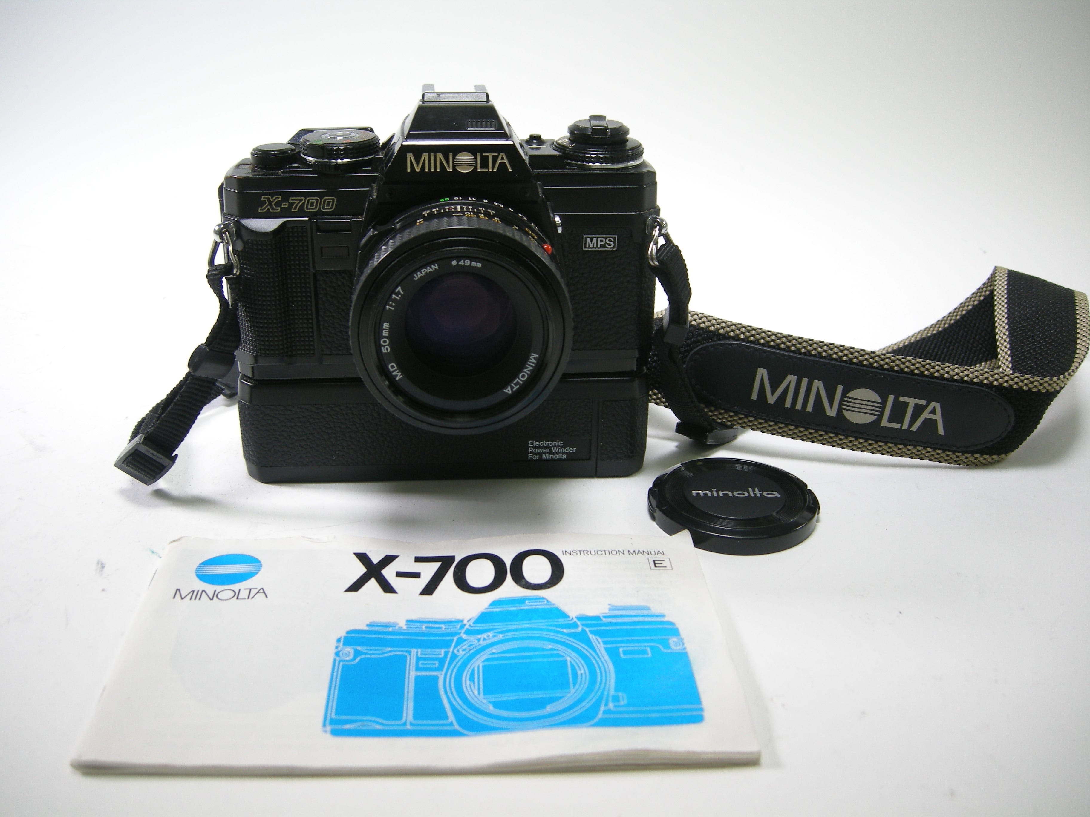 Minolta X-700 35mm SLR w/MD 50mm f1.7 & M-1 Winder – Camera Exchange