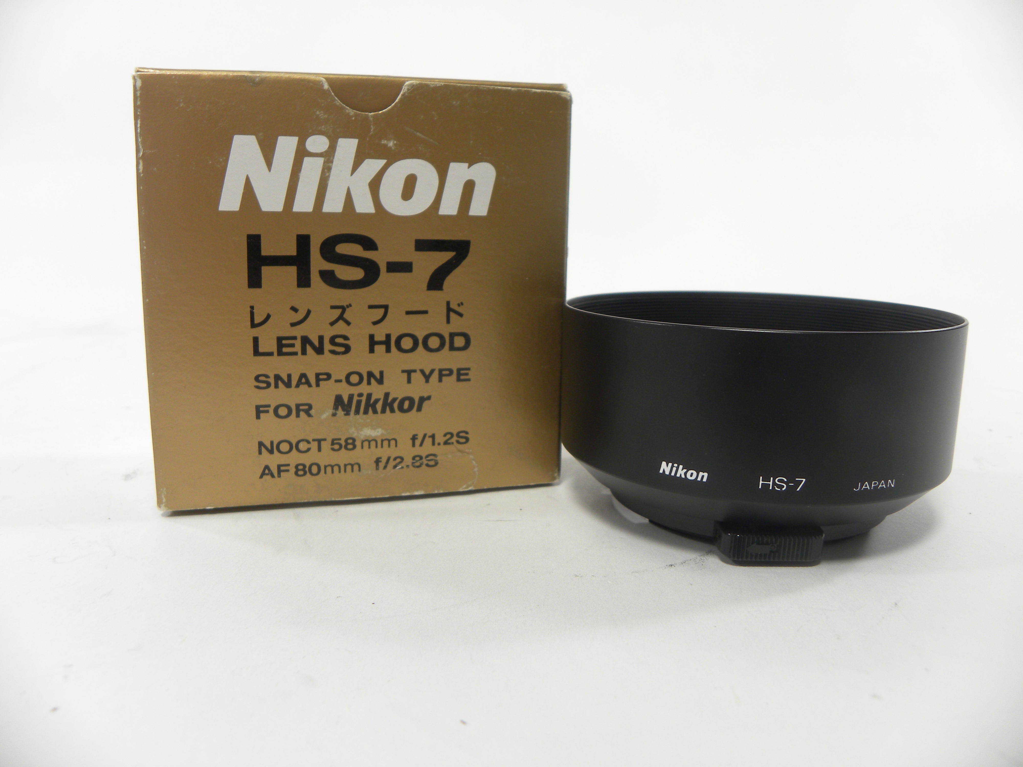 Nikon HS-7 Lens Hood for 105mm f2.8D Micro, 58mm f1.2S, AF 80mm f2.8S ...