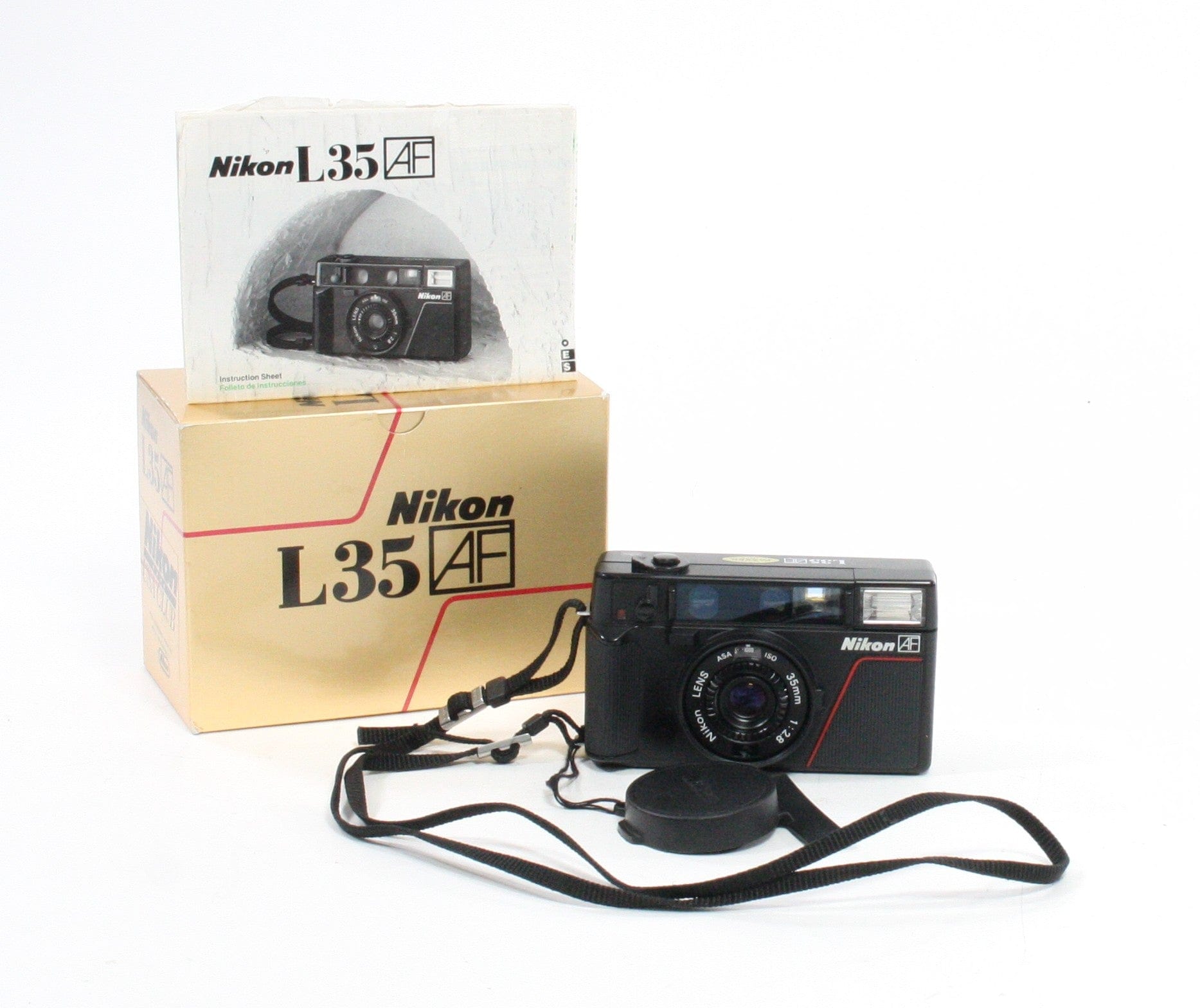Nikon L35 AF 35mm Compact Camera with 35mm f/2.8 Lens 1000 ISO Version ...