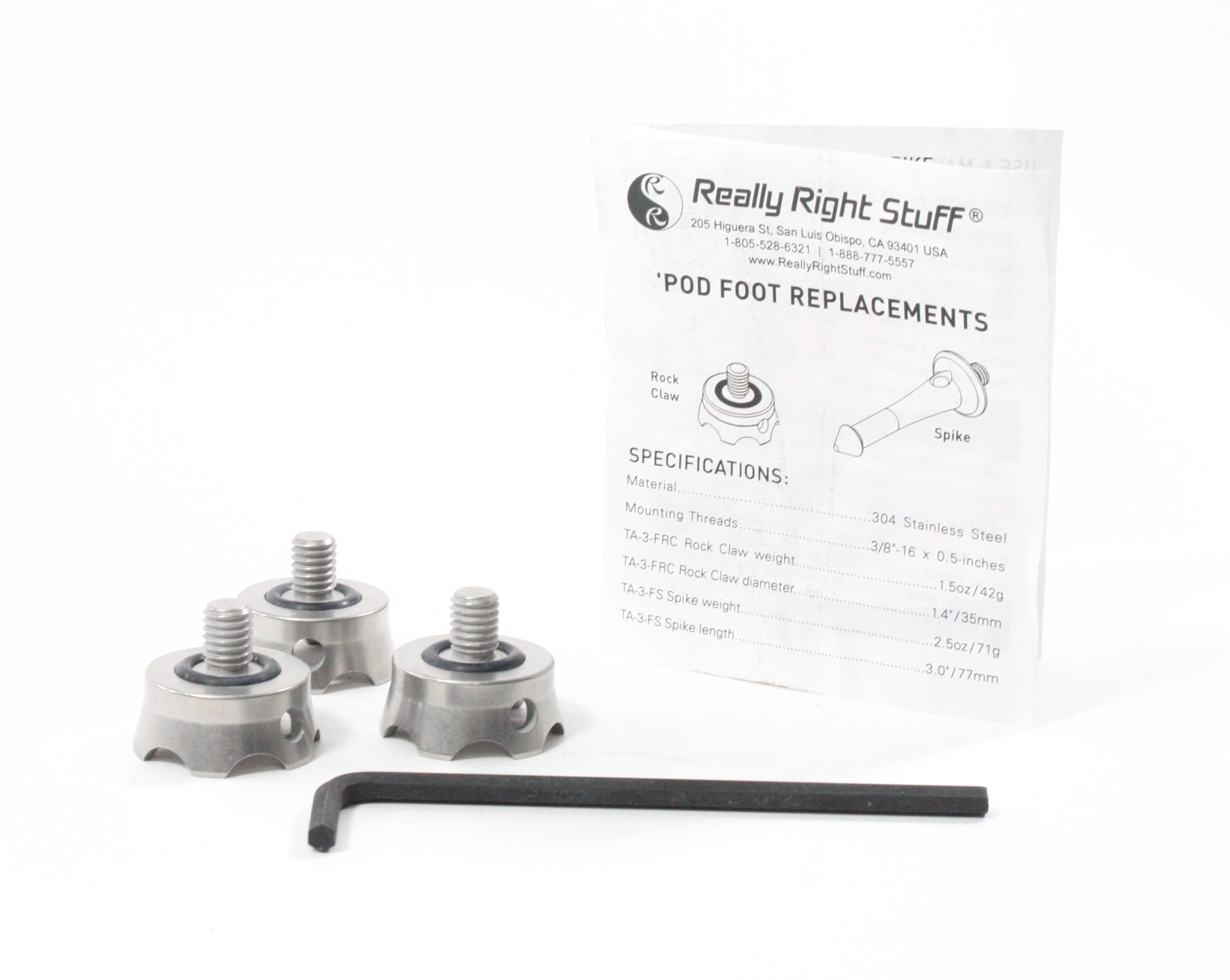 Really Right Stuff Pod Foot Rock Claw (Set of 3) – Camera Exchange