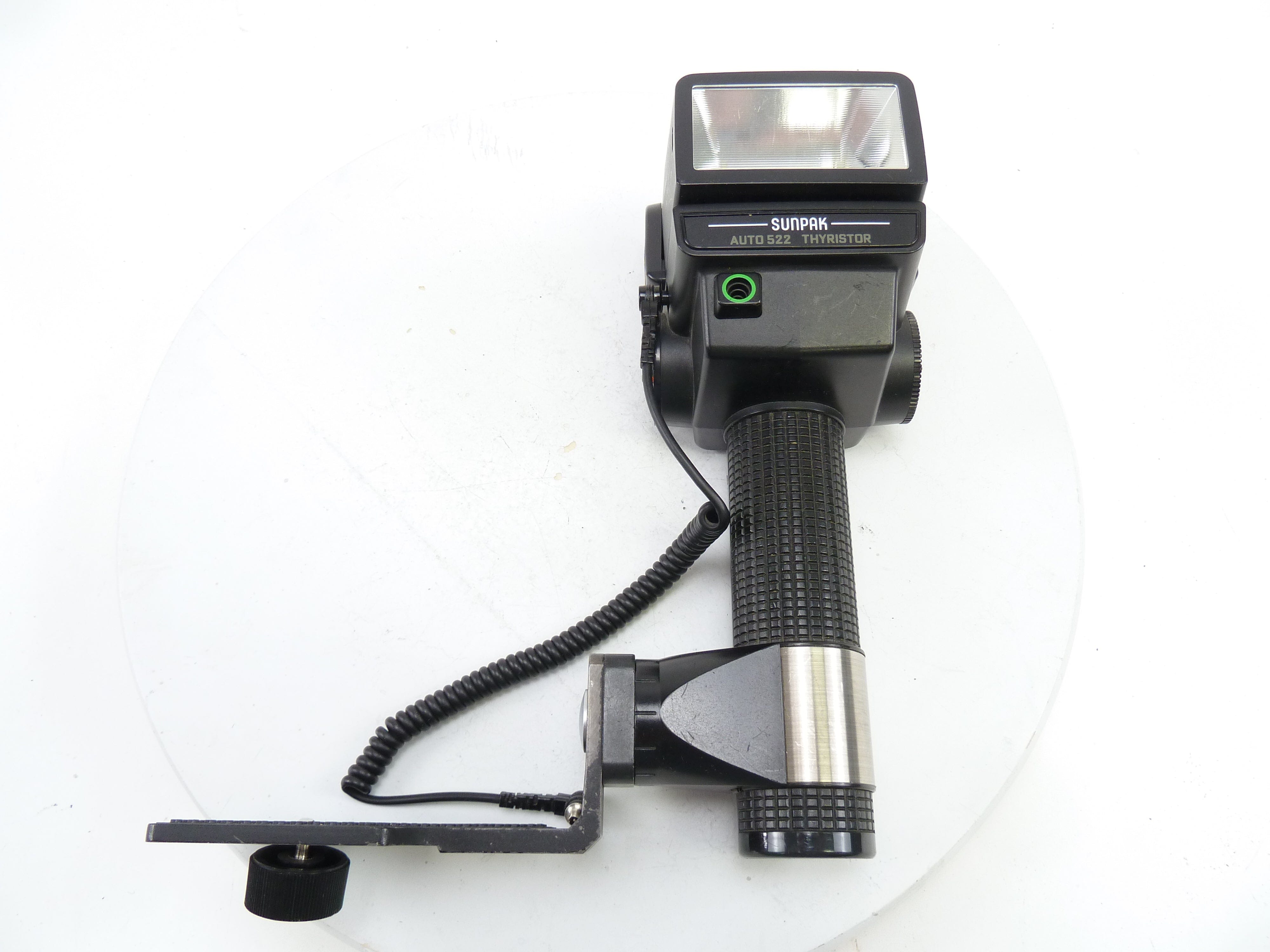 Sunpak Auto 522 Auto Thyristor Handle Mount Flash with brackets and co ...