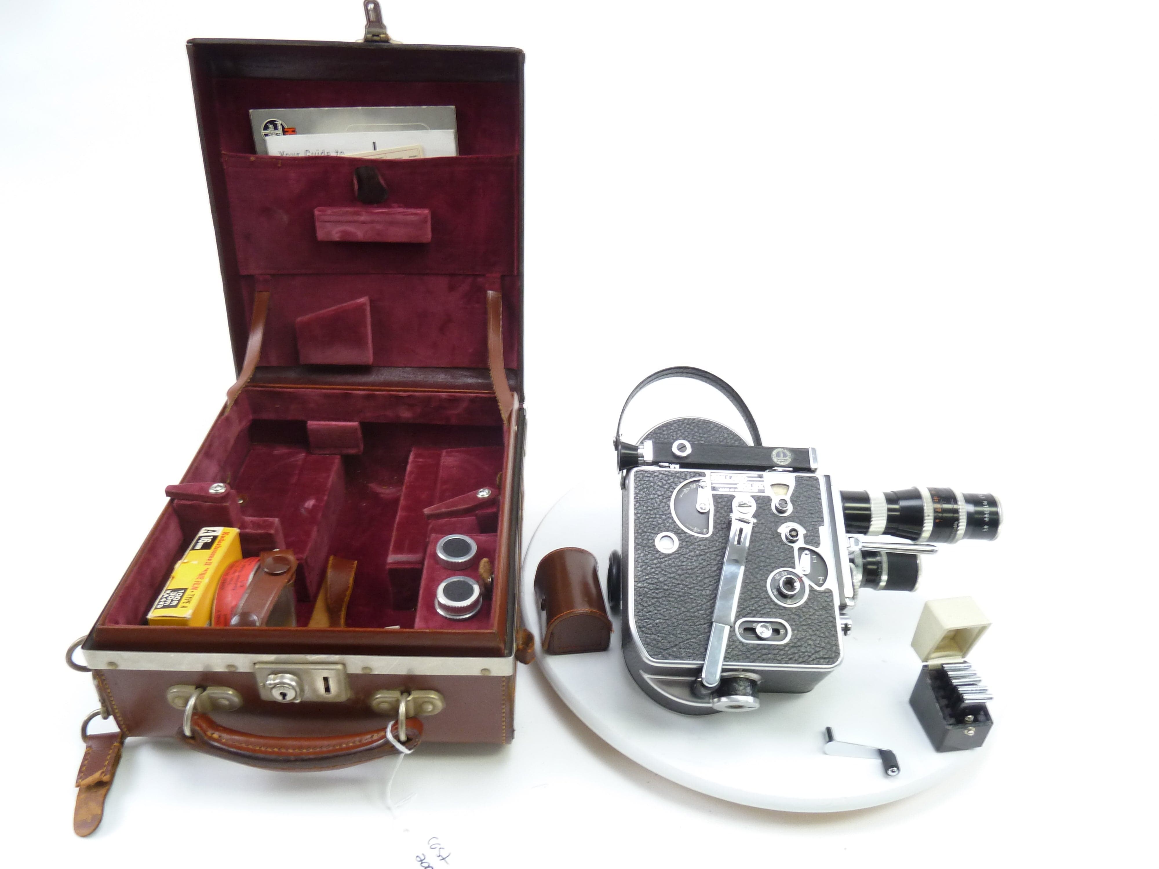 Bolex 16MM H16 Reflex Movie Camera Kit with 100MM F3.3 YVAR and 26MM F ...