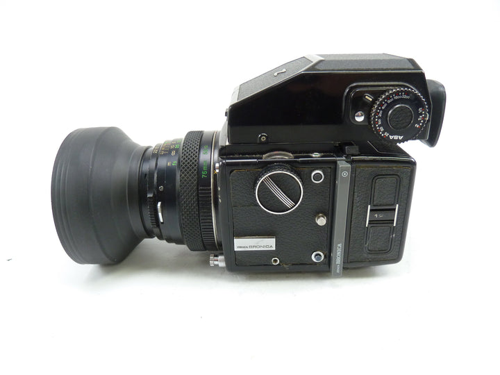 Bronica ETR Kit with 75MM F2.8, AE II Prism Finder, and 120 Back ...